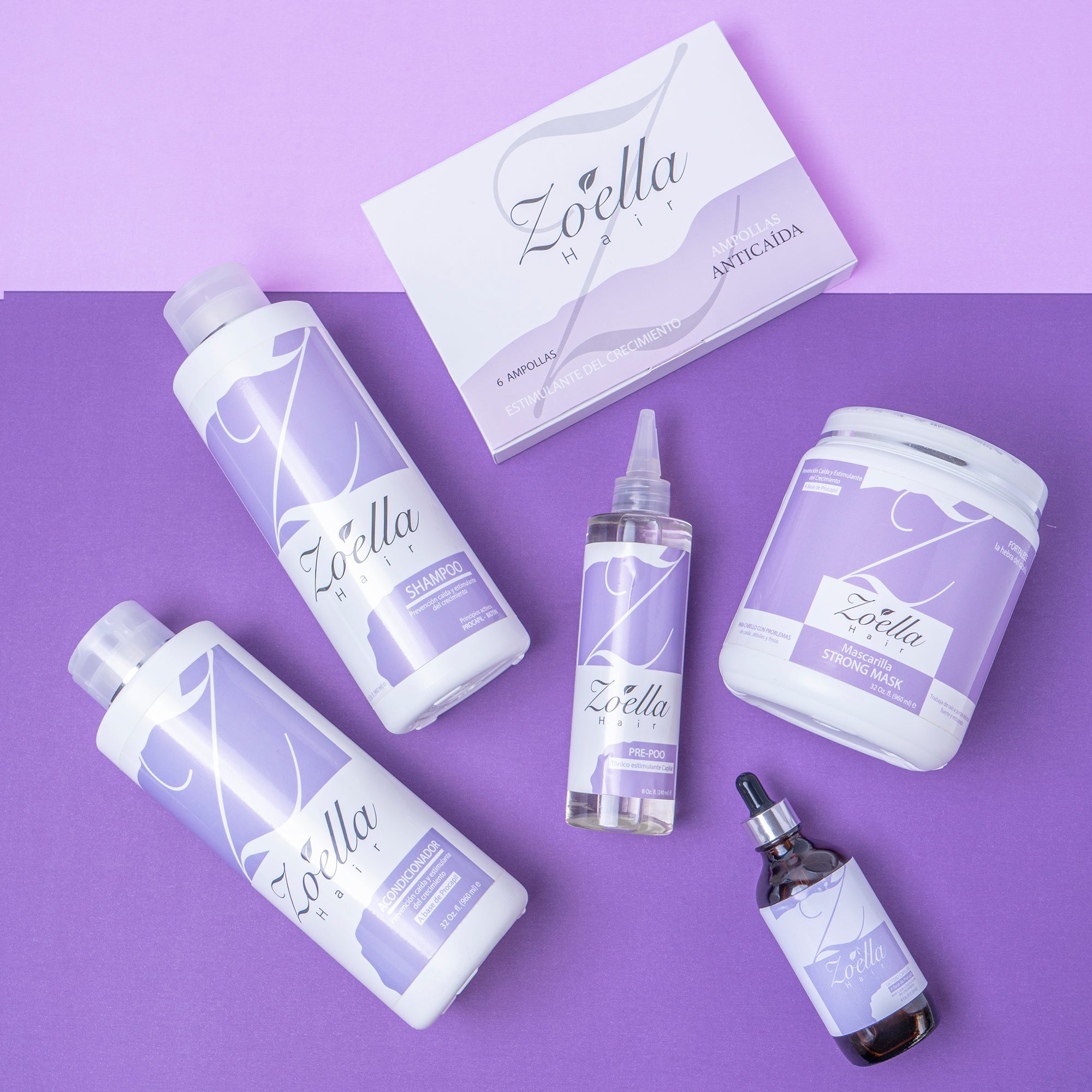 Línea Morada: Crecimiento y Prevención Caída – ZOELLA HAIRCARE